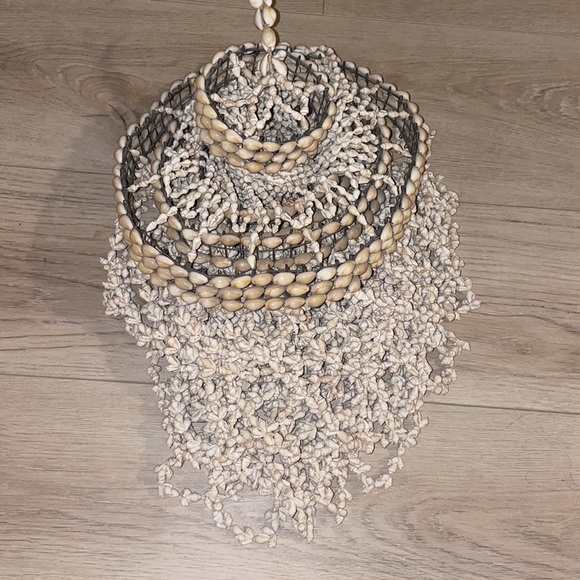 Anthropologie | Accents | Puka Cowrie Sea Shell Hanging Chandelier ...